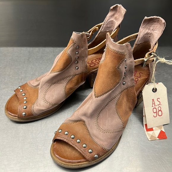 A.S.98 | Shoes | Last Pair As98 Maudie Patchwork Leather Sandals New | Poshmark